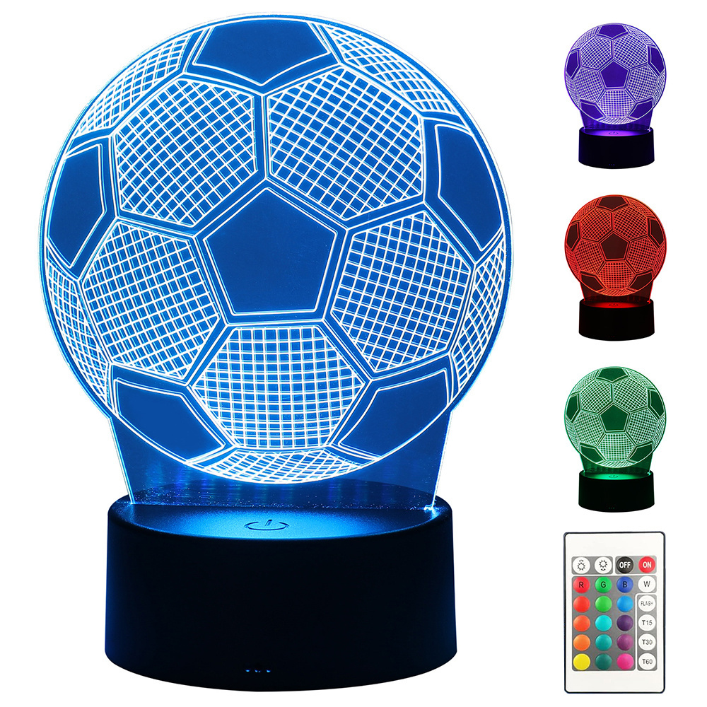 3d led football night light colours + remote control | CATEGORIES ...