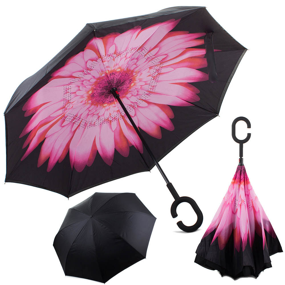 Umbrella inverted folding umbrella inverted strong wires solid standing ...