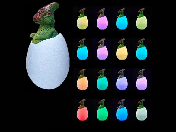 Dinosaur night light triceratops egg rgb led glowing egg for kids 12294 ...