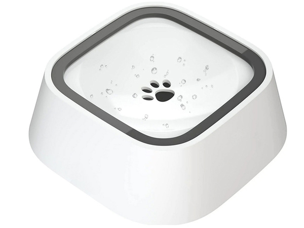 Floating water bowl for dog and cat 1l non-splashing slow drinker ...