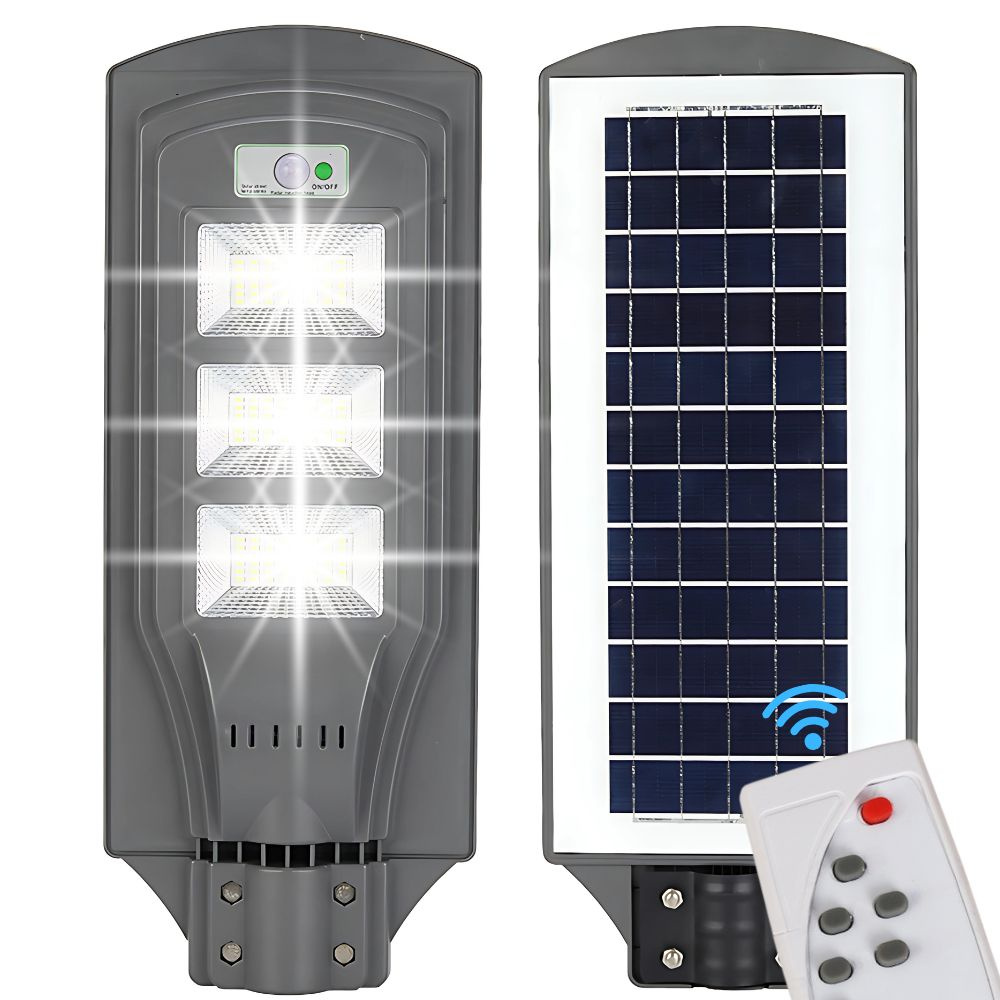 Lampa solarna uliczna led latarnia z pilotem czujnik ruchu i zmierzchu ip65 | KATEGORIE ...