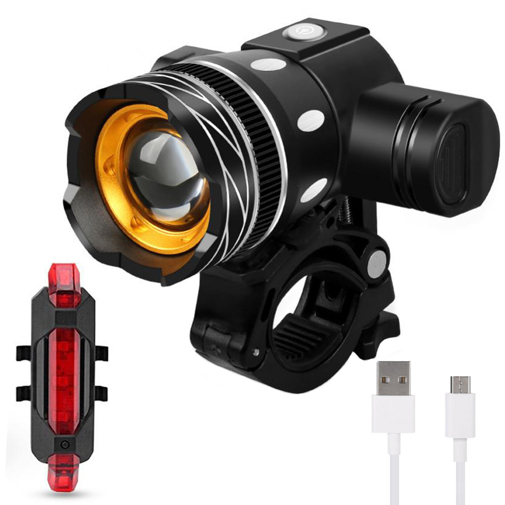 Bike light led t6 set front rear | CATEGORIES \ Bike accesories \ Light | internetowa-hurtownia.pl