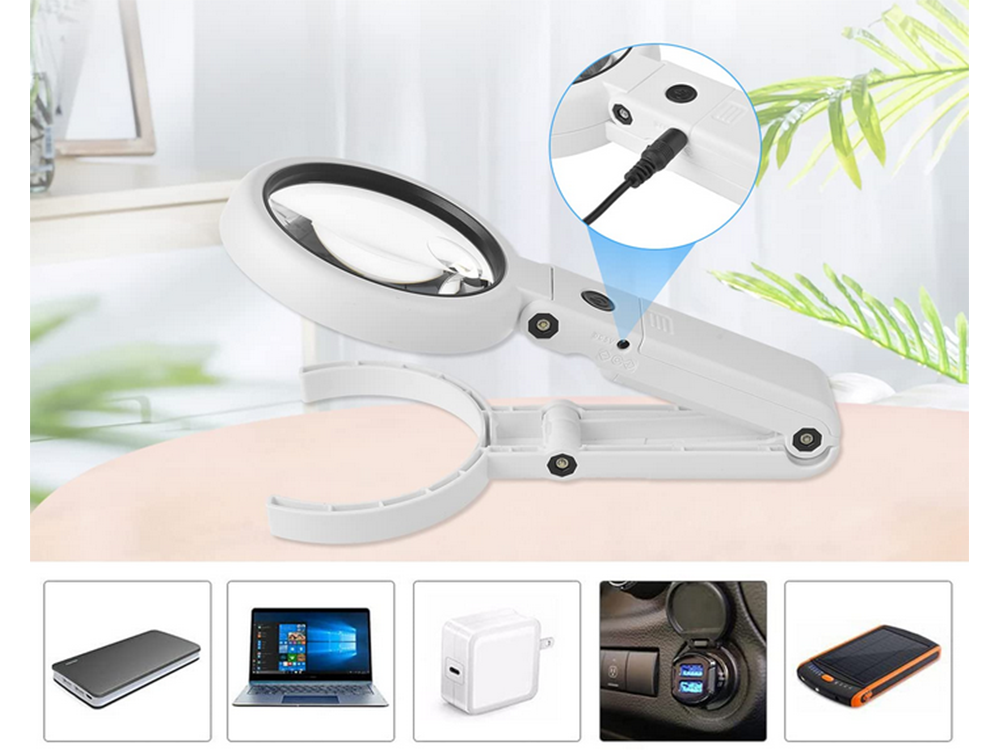 Lupa jubilerska biurkowa 5x 11x 8 led składana usb | KATEGORIE \ Lupy ...